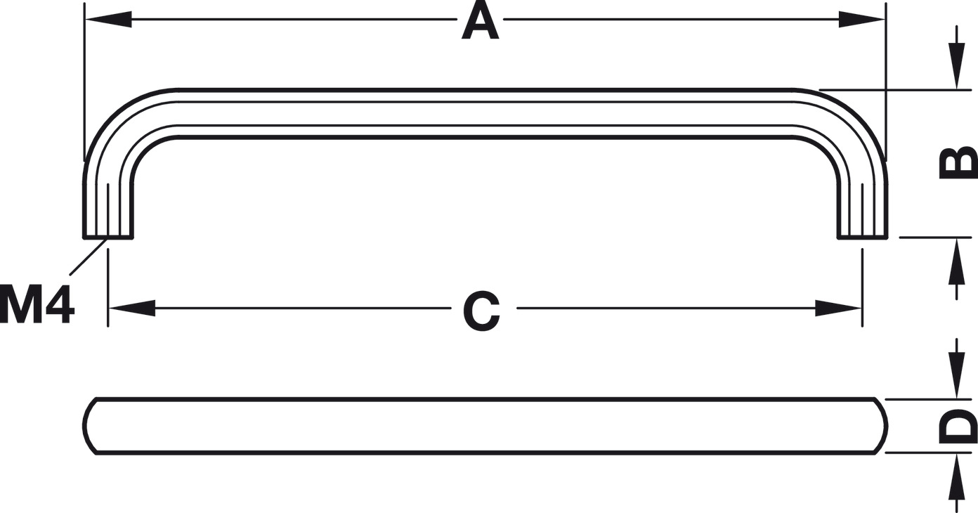 Hafele 116.22.745 Wire Pull, Contemporary | finesthardware.com