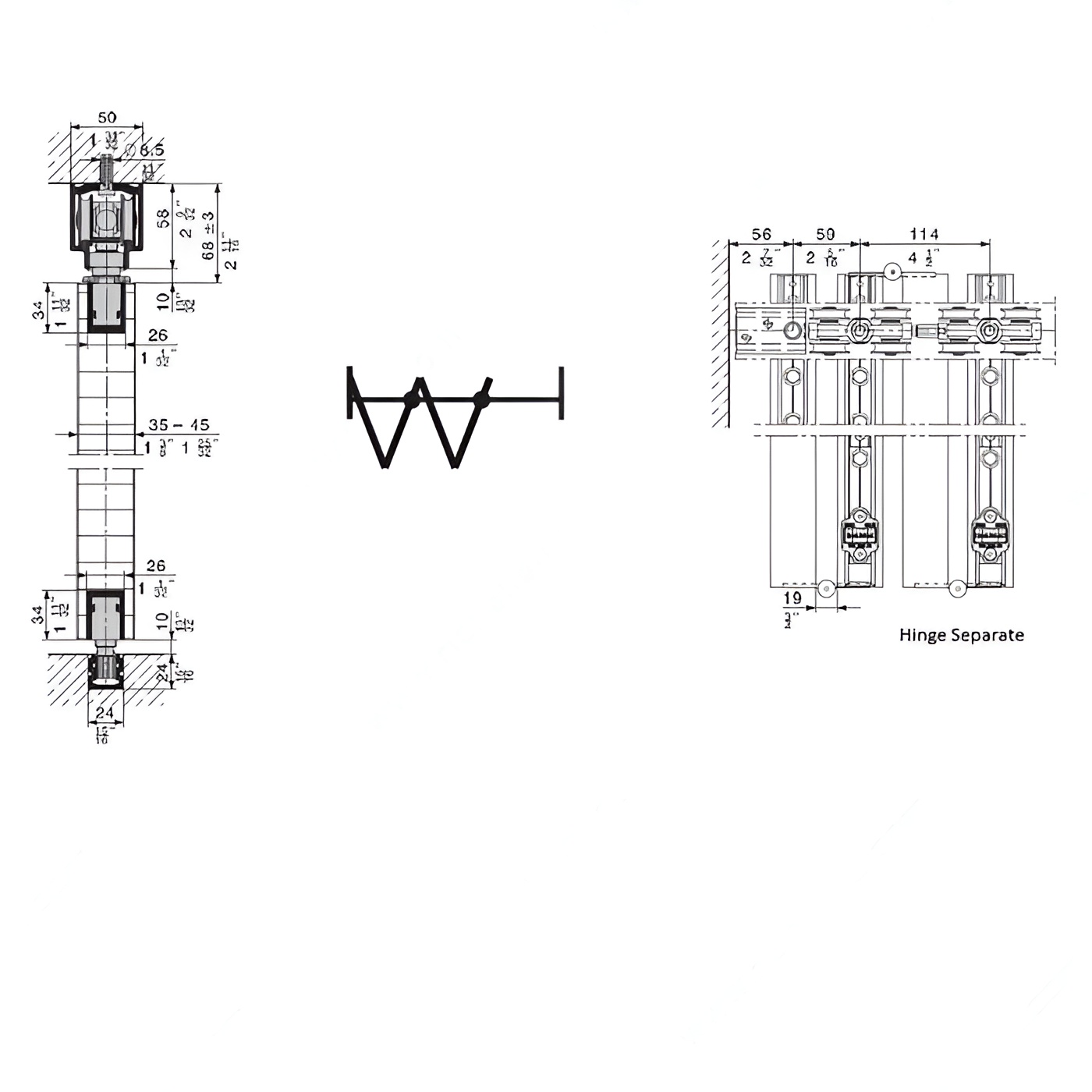 Richelieu WEBKIT1216586 HAWA Variofold 80/H End Folding Partition Wall ...